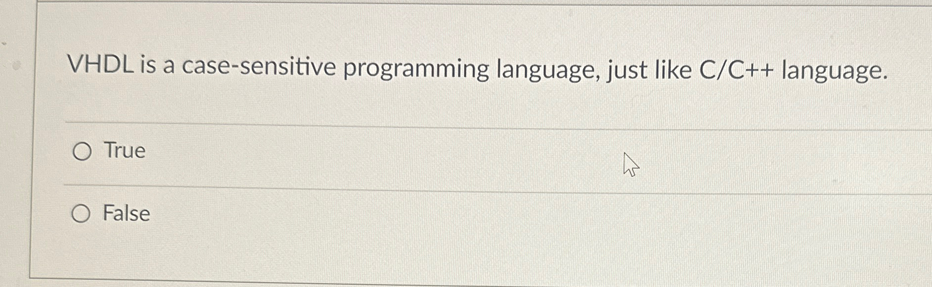 Solved Vhdl Is A Case Sensitive Programming Language Just