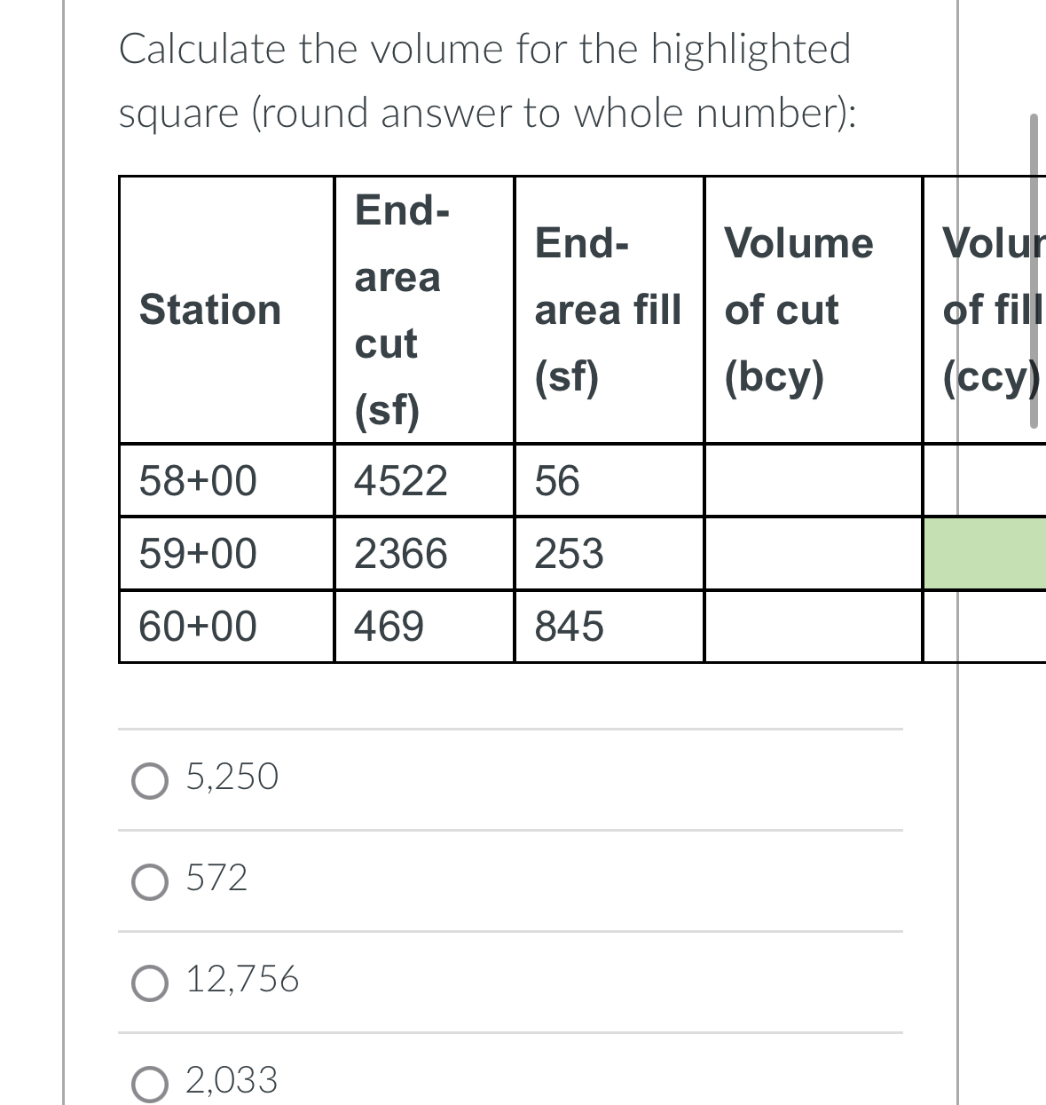 Solved Calculate the volume for the highlighted square, | Chegg.com