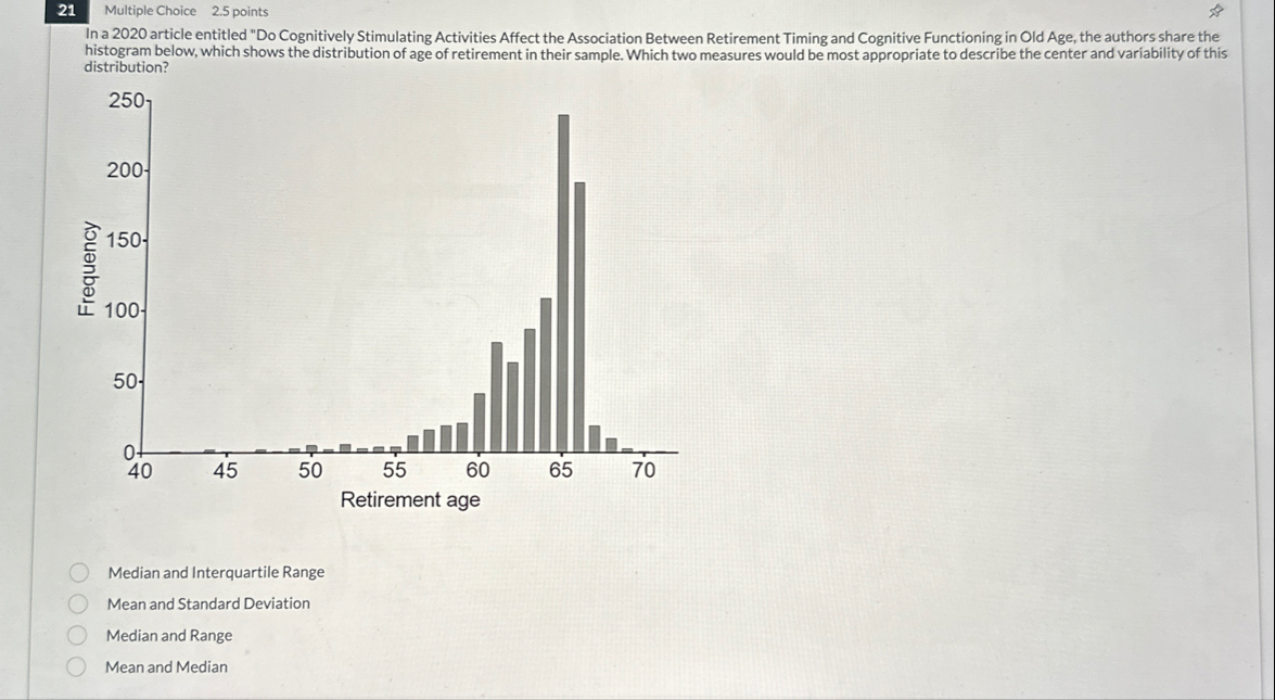 Solved 21Multiple Choice2.5 ﻿pointsIn a 2020 ﻿article | Chegg.com