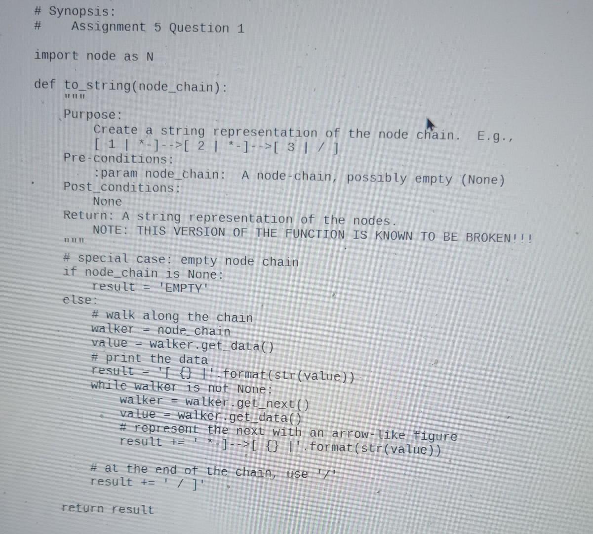 Solved On Canvas, you will find a starter ile called a5q3 | Chegg.com