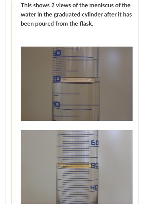 Solved Viewing the bottom of the meniscus, measure and | Chegg.com