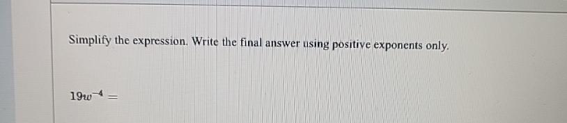 Solved Simplify the expression. Write the final answer using | Chegg.com
