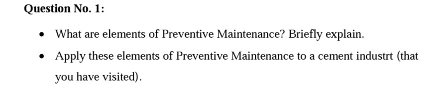 Solved Question No 1 What Are Elements Of Preventive Chegg solved-question-no-1-what-are-elements-of-preventive-chegg