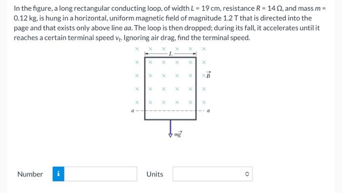 Solved In the figure, a long rectangular conducting loop, of | Chegg.com