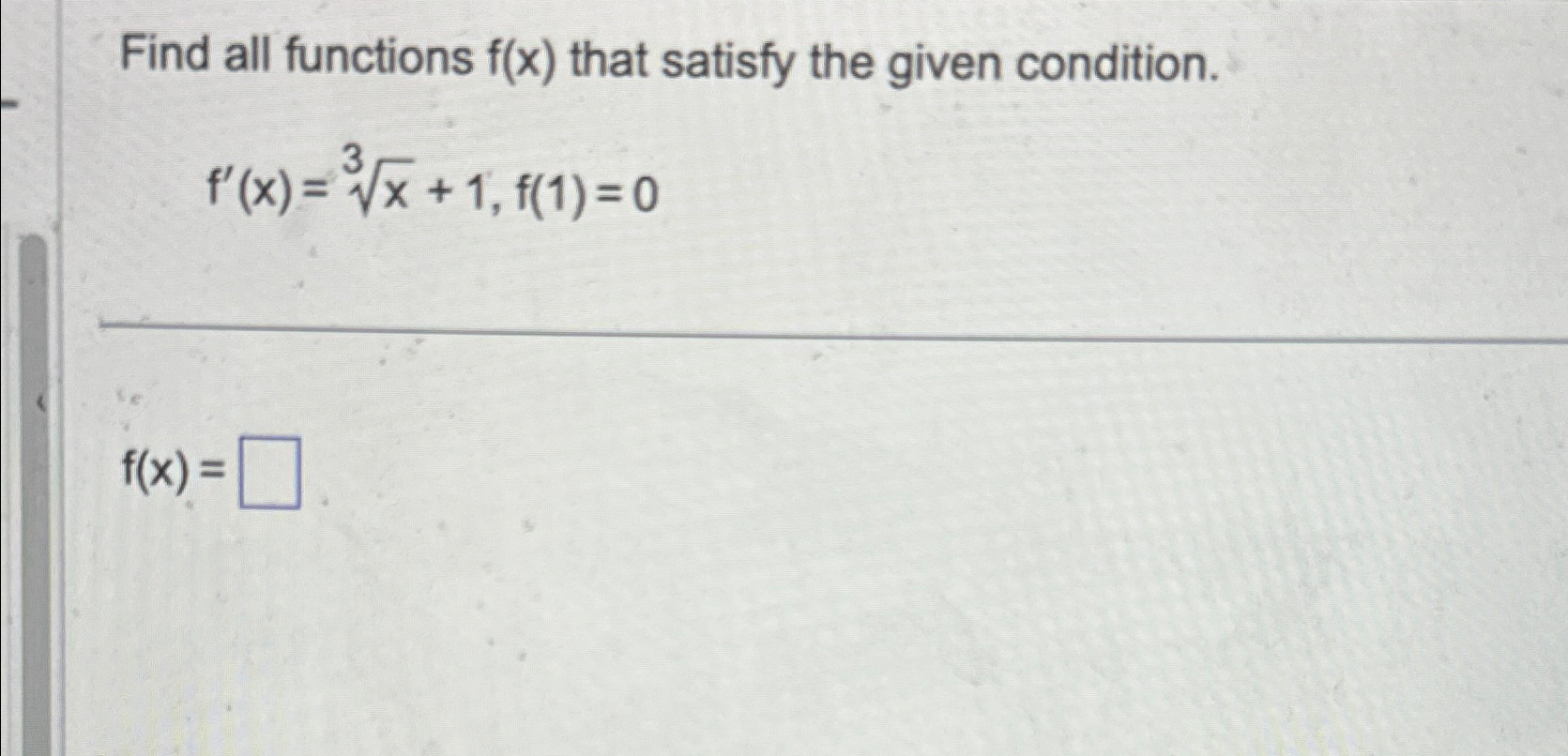 Solved Find all functions f(x) ﻿that satisfy the given | Chegg.com