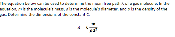 Solved The equation below can be ﻿used to ﻿determine the | Chegg.com