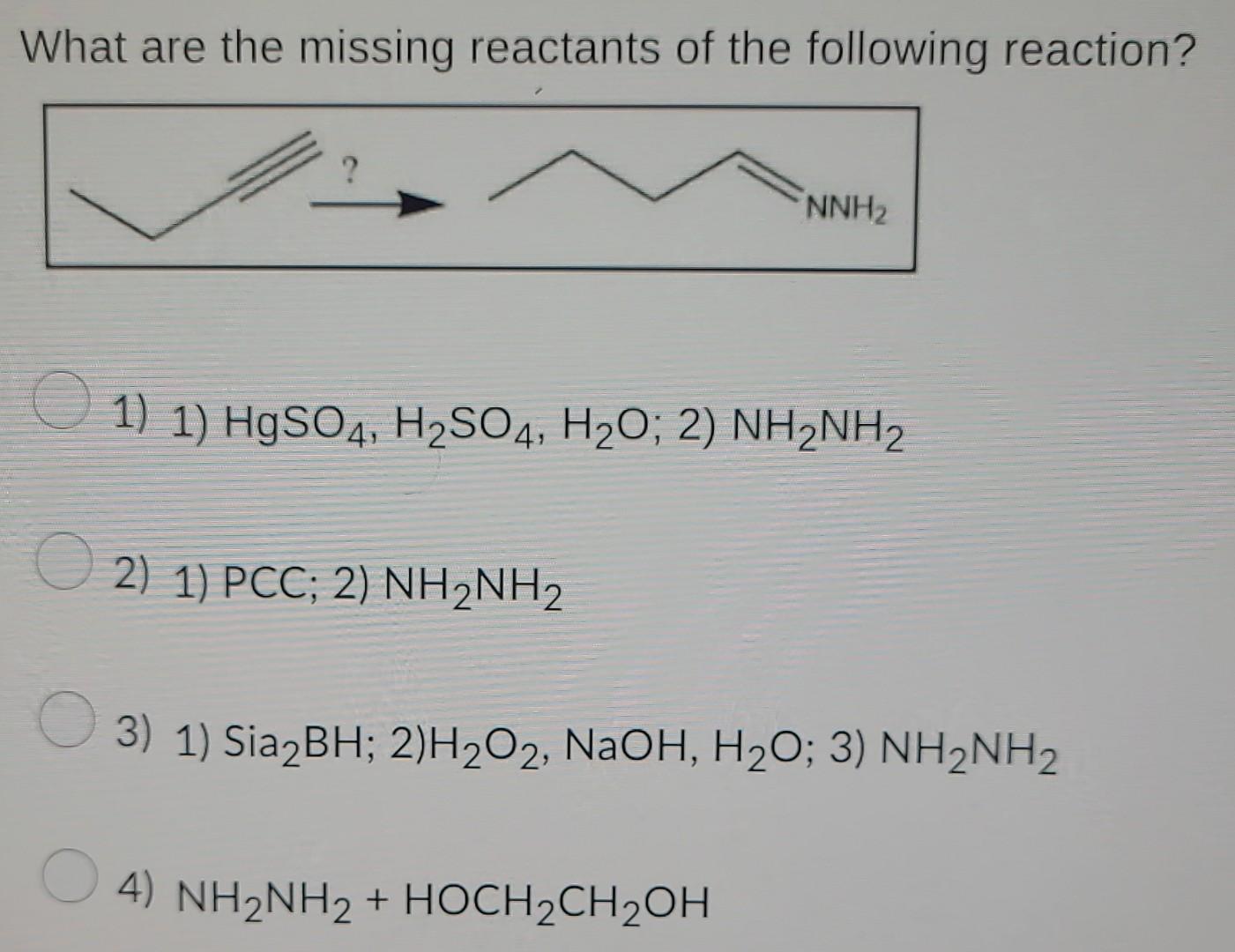 Solved What are the missing reactants of the following | Chegg.com