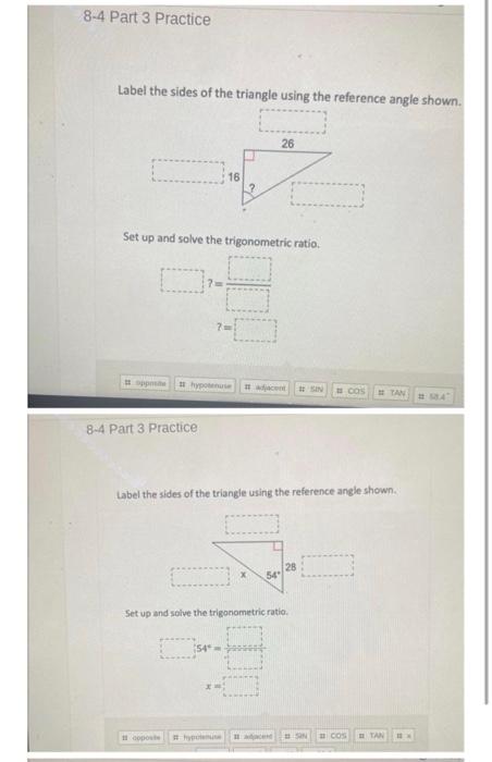 Solved Label the sides of the triangle using the reference | Chegg.com