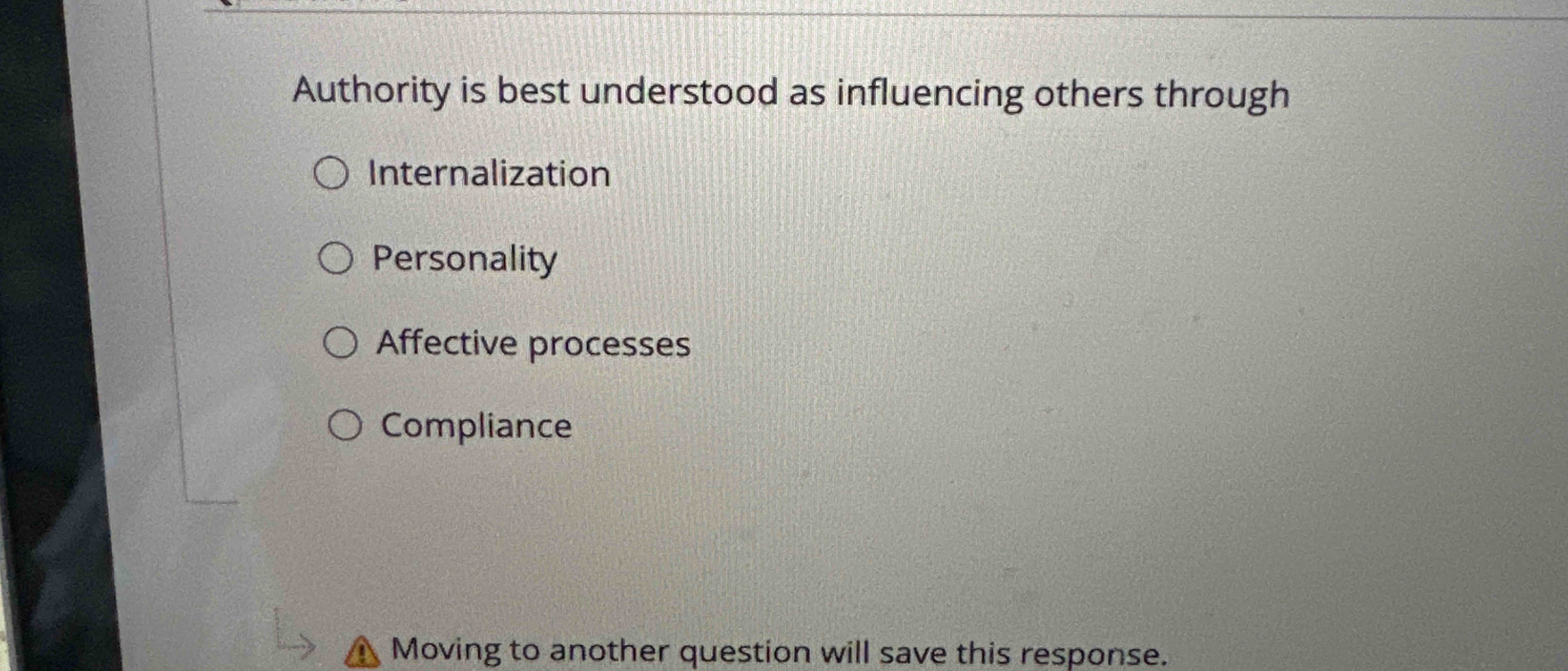Solved Authority is best understood as influencing others | Chegg.com