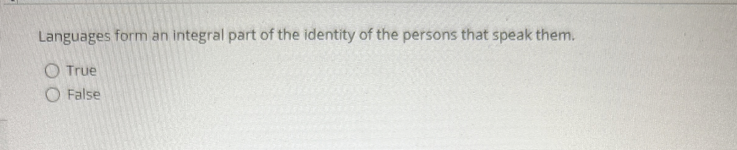 Solved Languages form an integral part of the identity of | Chegg.com