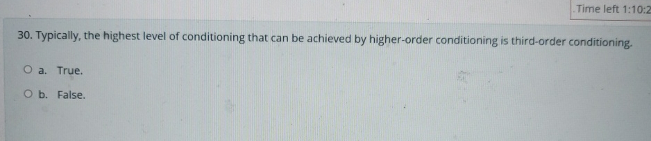 Solved Typically, the highest level of conditioning that can | Chegg.com