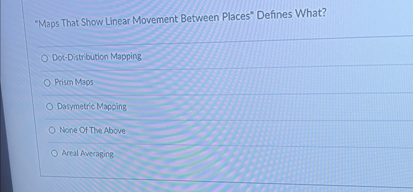 Solved "Maps That Show Linear Movement Between Places" | Chegg.com