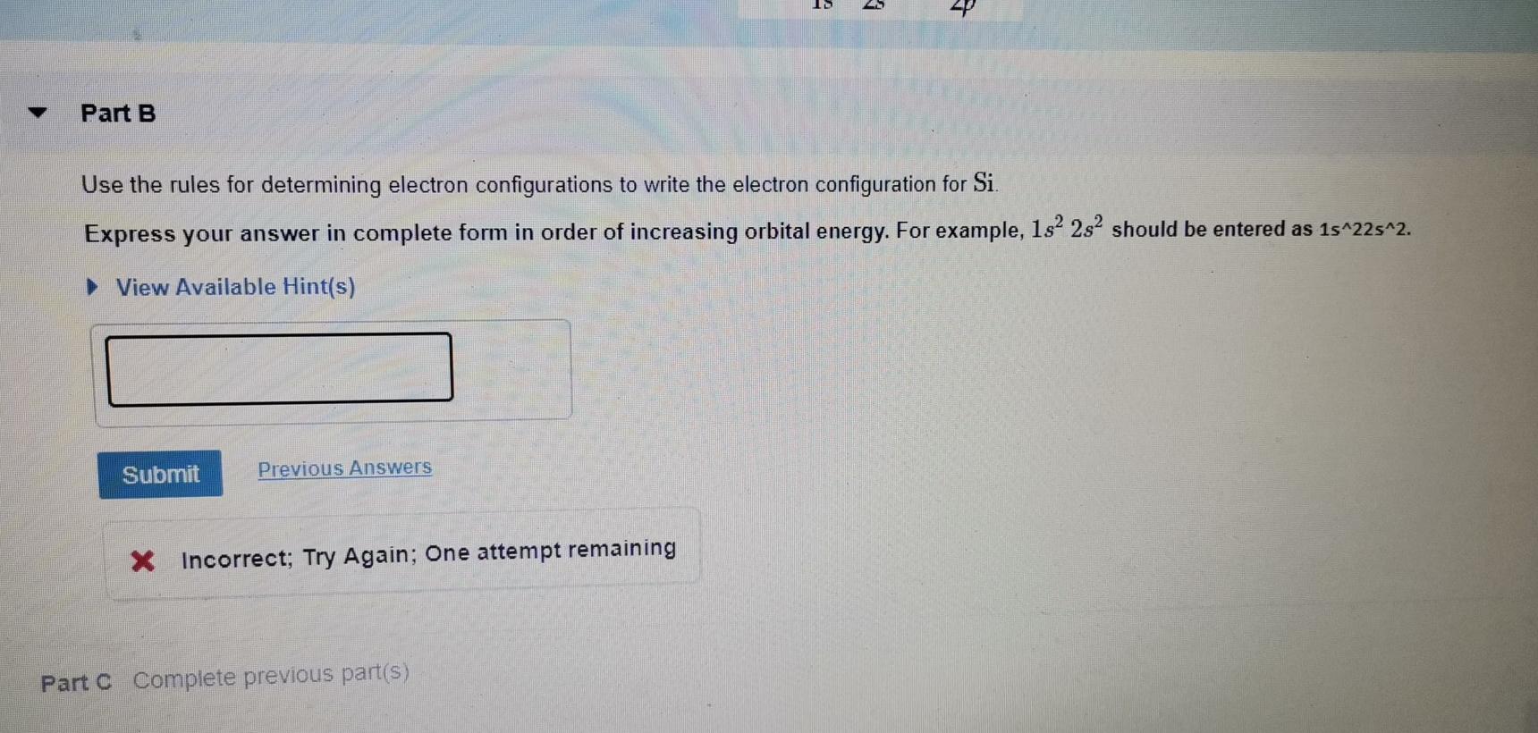 Solved 15 25 4 Part B Use The Rules For Determining Electron