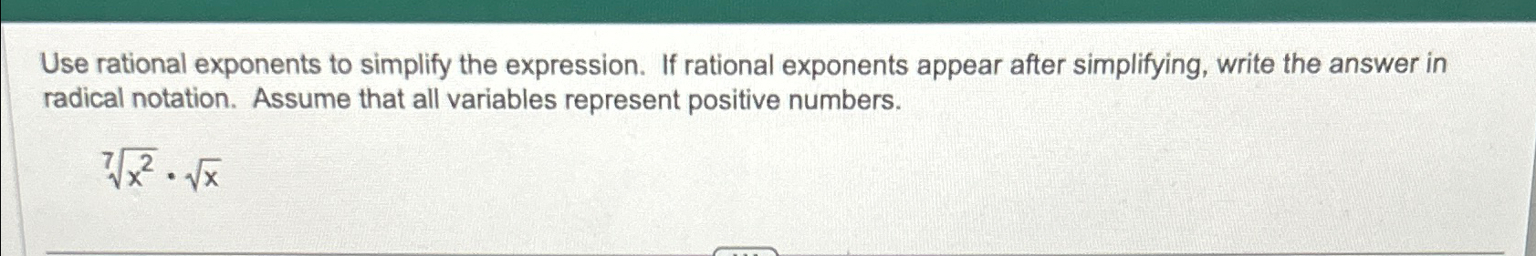 Solved Use rational exponents to simplify the expression. If | Chegg.com