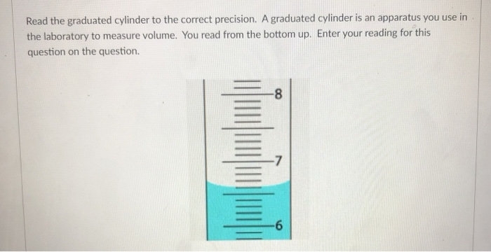 Solved Read the graduated cylinder to the correct precision. | Chegg.com