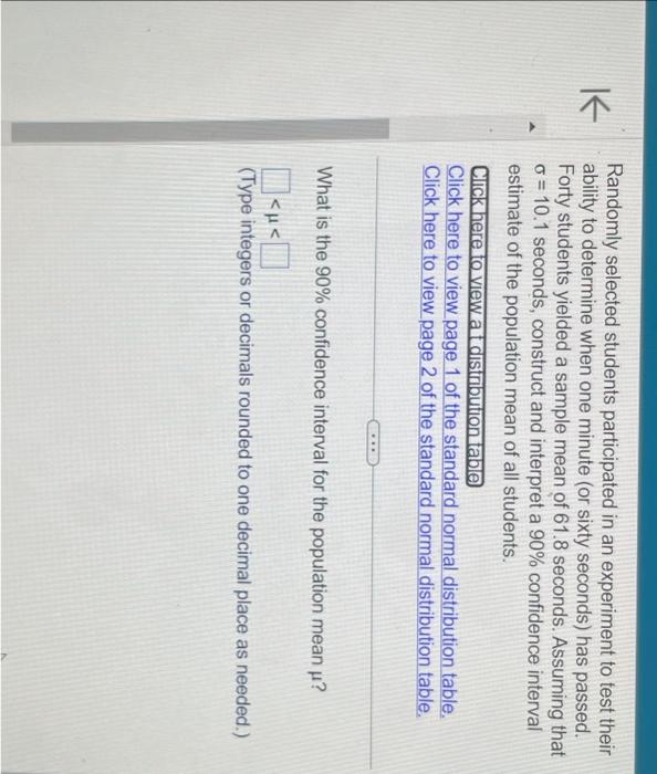 Solved Randomly selected students participated in an | Chegg.com