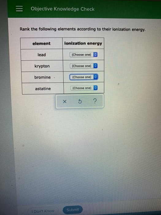 Solved = Objective Knowledge Check Rank the following | Chegg.com