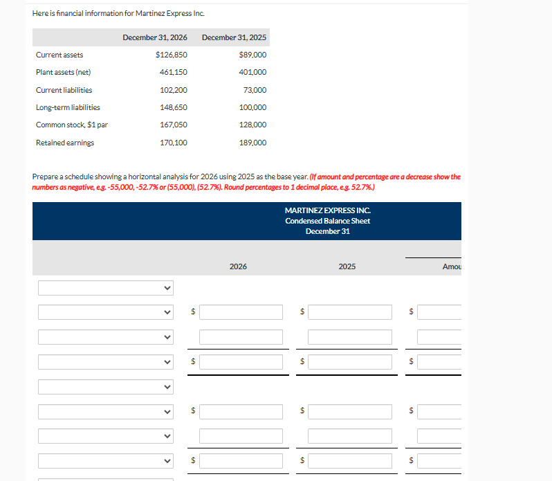 Solved Here is financial information for Martinez Express | Chegg.com