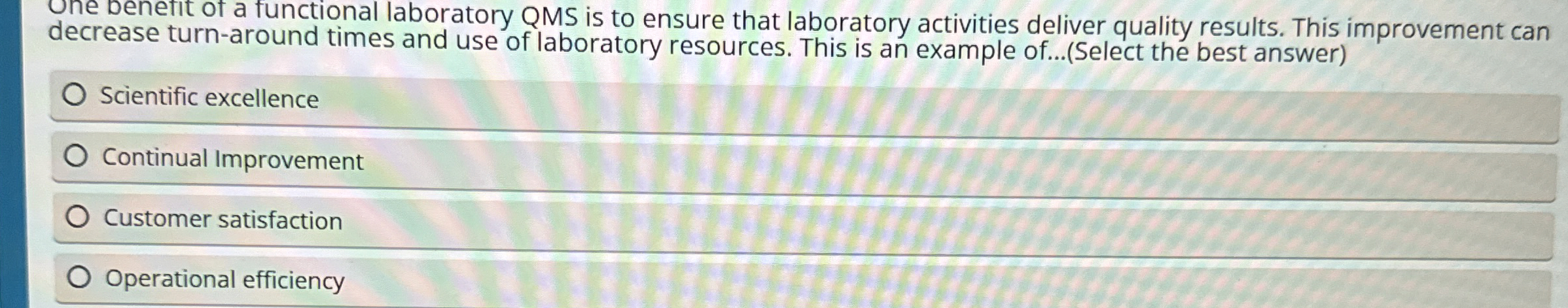 Solved decrease turn-arondional laboratory QMS is to ensure | Chegg.com