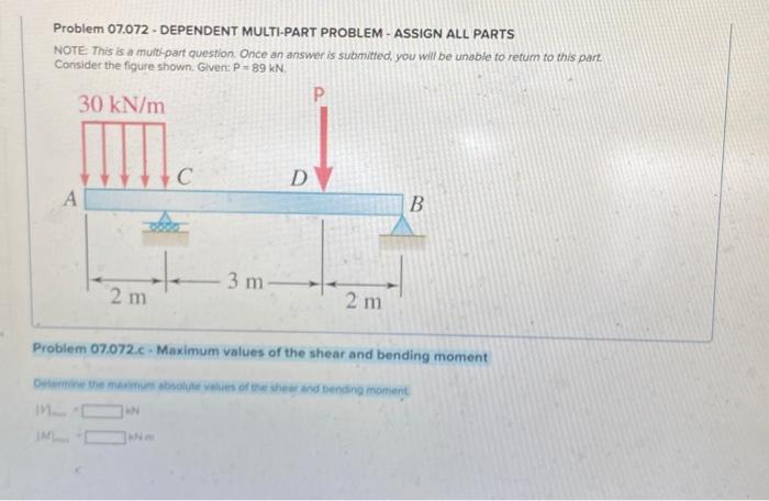 Solved Problem 07.072 - DEPENDENT MULTI-PART PROBLEM-ASSIGN | Chegg.com
