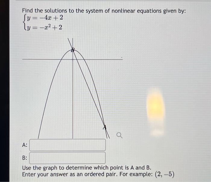 Solved Find the solutions to the system of nonlinear | Chegg.com