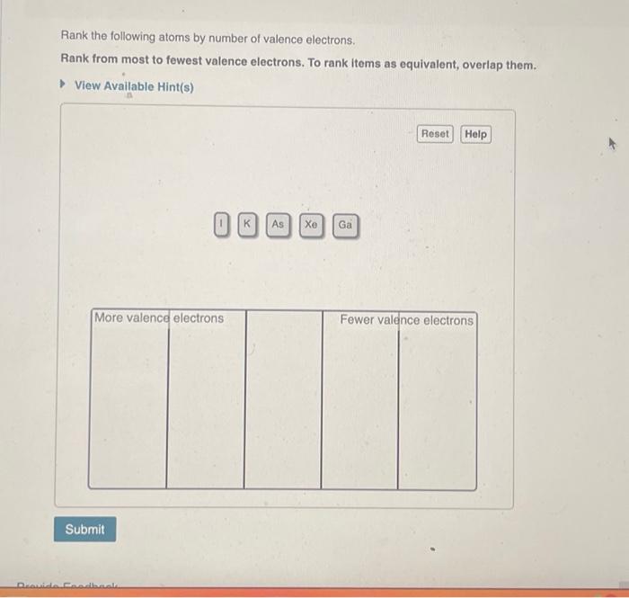 Solved Rank the following elements by atomic radius. Rank | Chegg.com