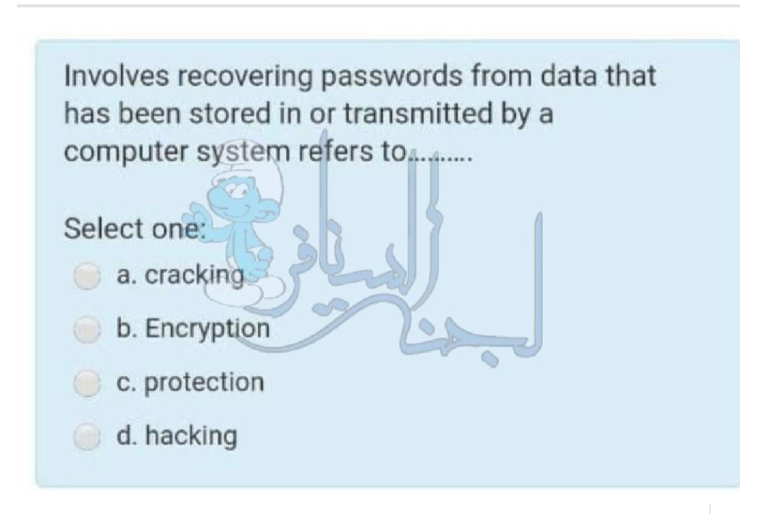 Solved Involves recovering passwords from data that has been | Chegg.com