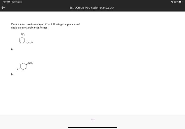 Solved Draw the two conformations of the following compounds | Chegg.com
