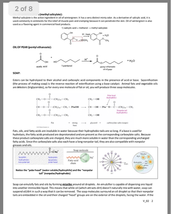 Solved Esters and Saponification (base catalyzed ester hyd | Chegg.com