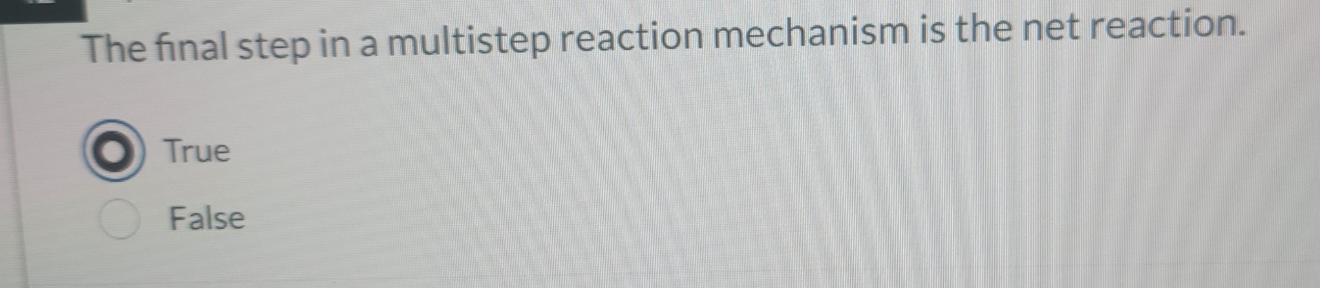 Solved The final step in a multistep reaction mechanism is | Chegg.com