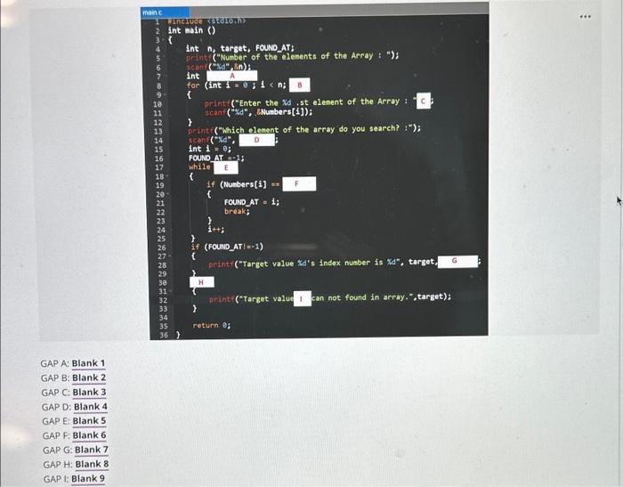 Solved GAP A: Blank 1 GAP B: Blank 2 GAP C: Blank 3 GAP D: | Chegg.com