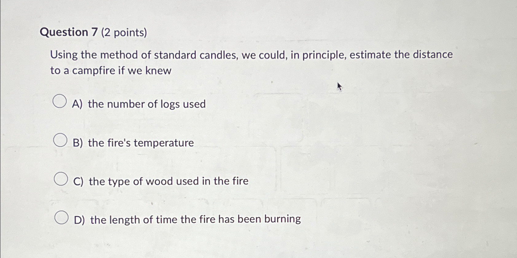 Solved Question 7 (2 ﻿points)Using the method of standard | Chegg.com