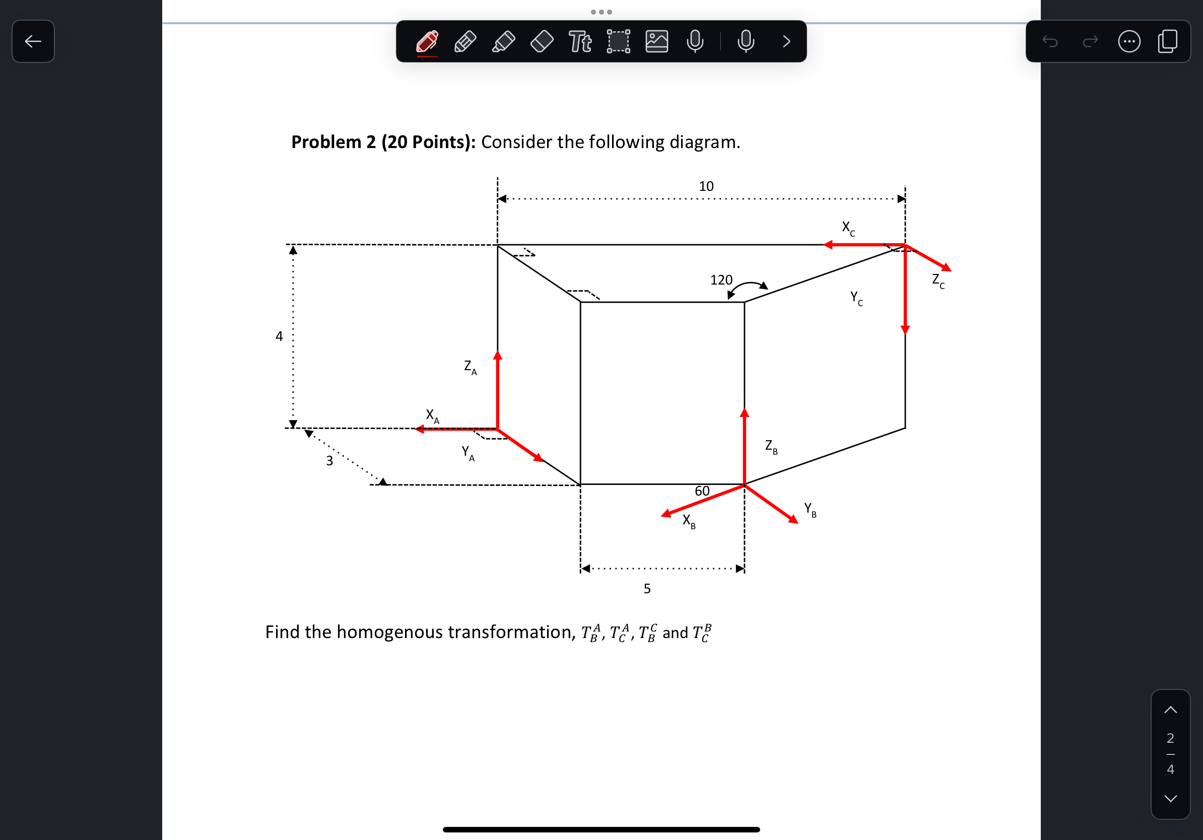 Solved larr『㒸(1)↩↪(.)Find the homogenous transformation, | Chegg.com