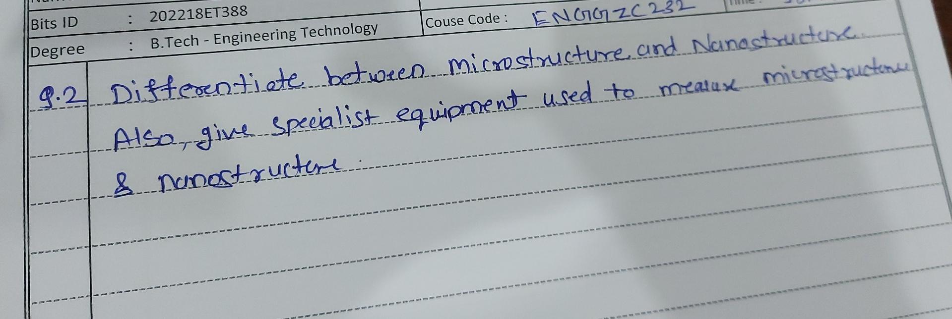 Solved Q.2 Differentiate between microst ucture to meatux | Chegg.com