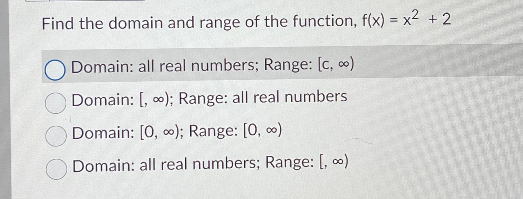 Solved Find The Domain And Range Of The Function, 