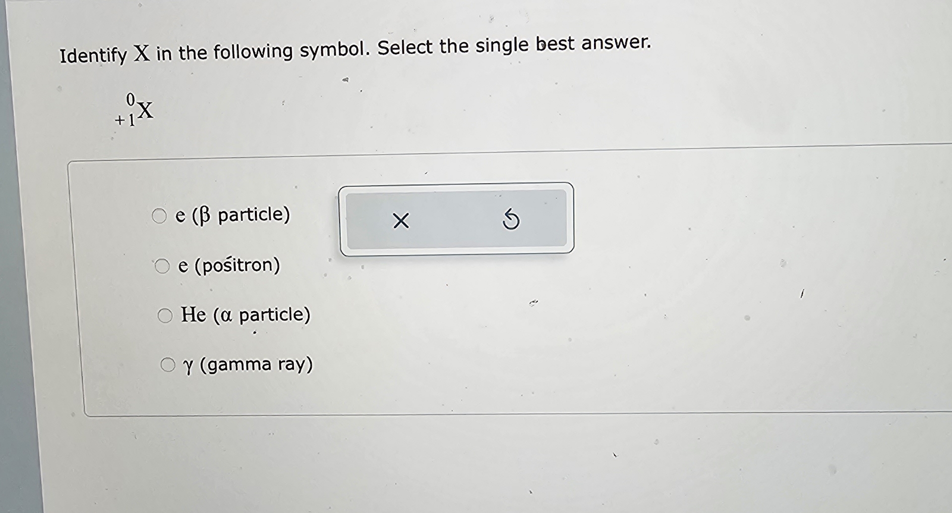 Solved Identify X in the following symbol. Select the single | Chegg.com