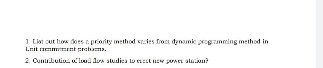 Solved 1. List out how does a priority method varies from | Chegg.com