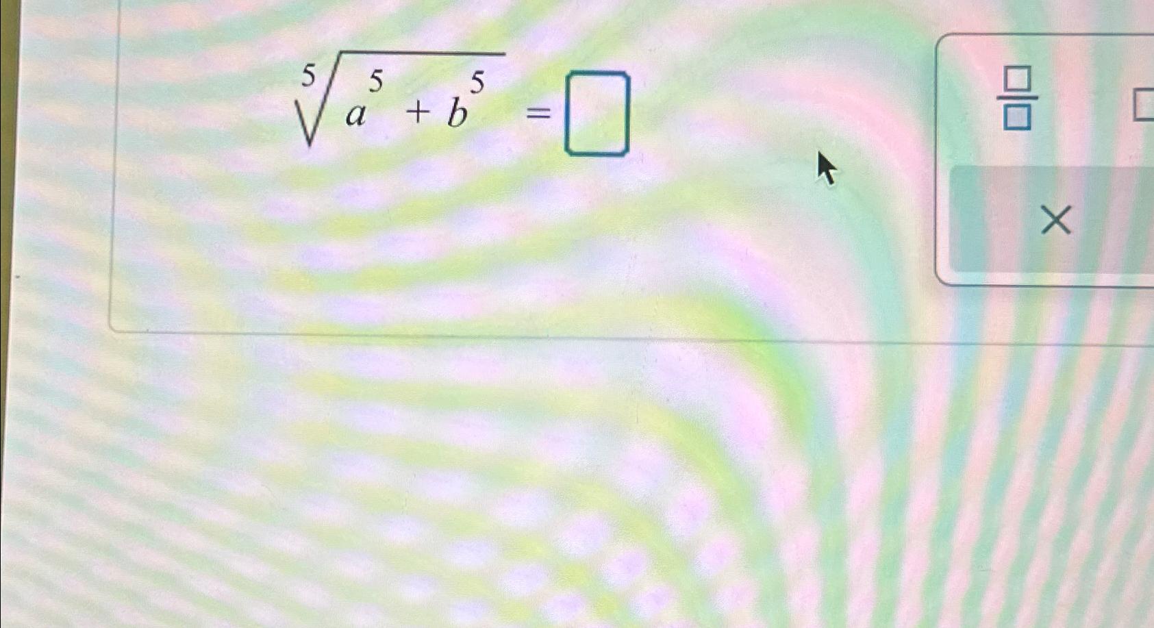 Solved a5+b55= | Chegg.com