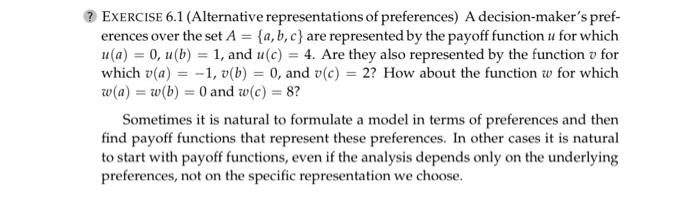 Solved EXERCISE 6.1 (Alternative representations of | Chegg.com