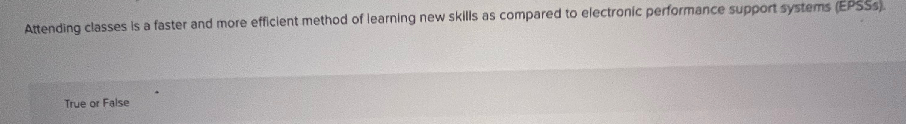 Solved Attending classes is a faster and more efficient | Chegg.com