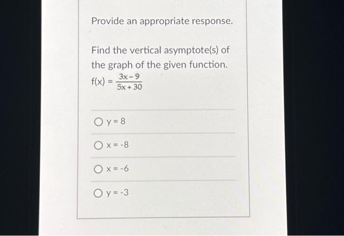 Solved Provide An Appropriate Response Find The Vertical