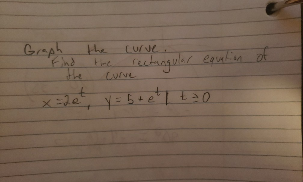 Solved of Graph the curve. Find the rectangular equation the | Chegg.com