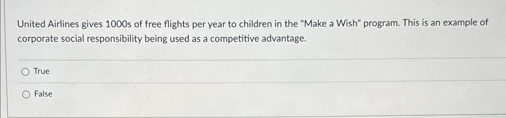 Solved United Airlines gives 1000 ﻿s of free flights per | Chegg.com