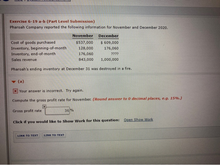 Solved Exercise 6-19 a-b (Part Level Submission) Pharoah | Chegg.com