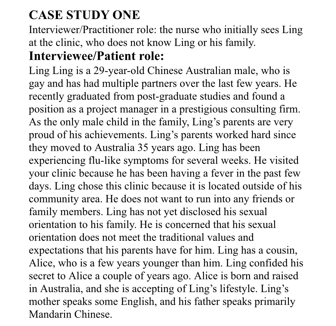 Solved Write an interview guide for this case study. The | Chegg.com