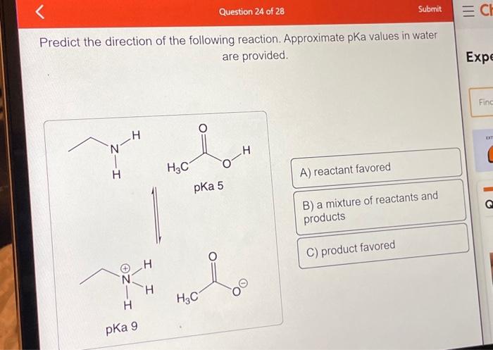 Solved Predict the direction of the following reaction. | Chegg.com
