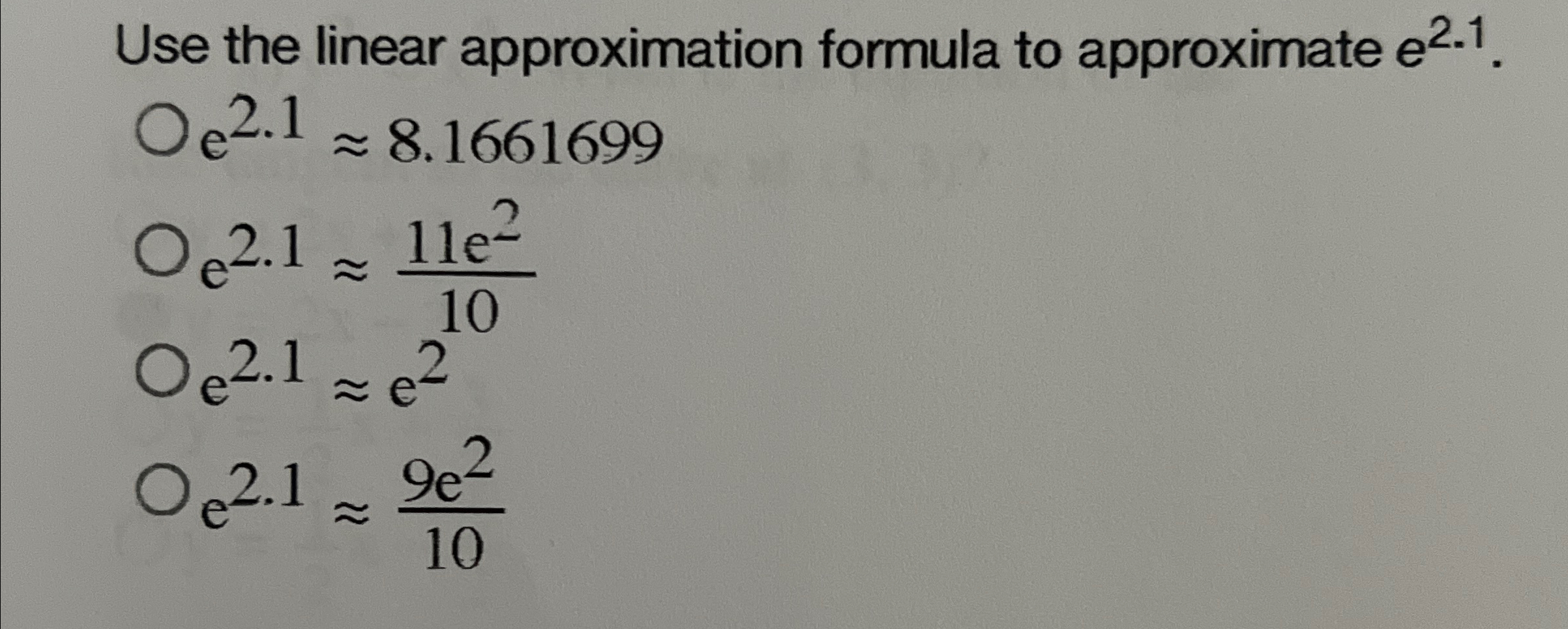 Solved Use the linear approximation formula to approximate | Chegg.com