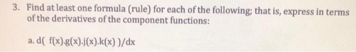 Solved find at least one formula rule for each of the | Chegg.com