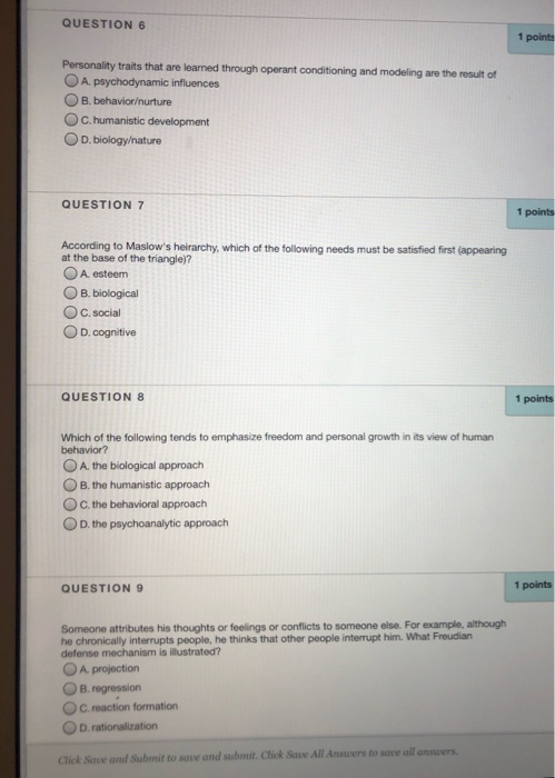 Solved 407 Question 1 1 Points Save Answer Cherie Is