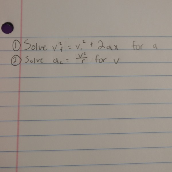 Solved 0 Solve vů = V, ² + 2ax for a ② Solve dc = x for v | Chegg.com